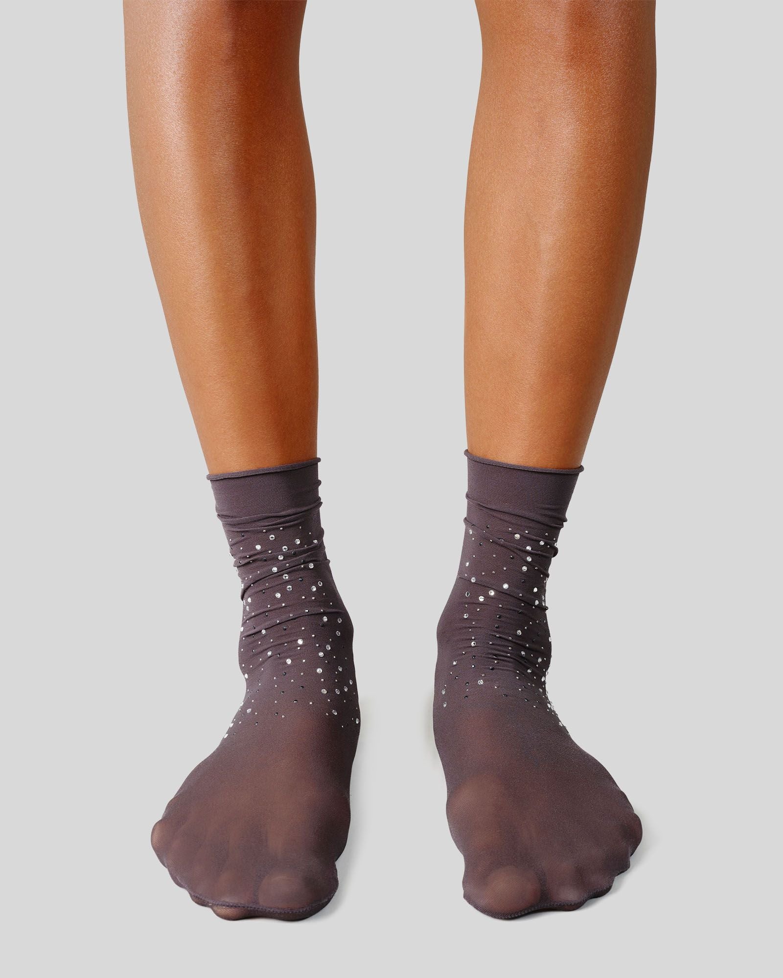 Pauline Rhinestone Socks Nearly Black 20 denier | Buy now - Swedish ...